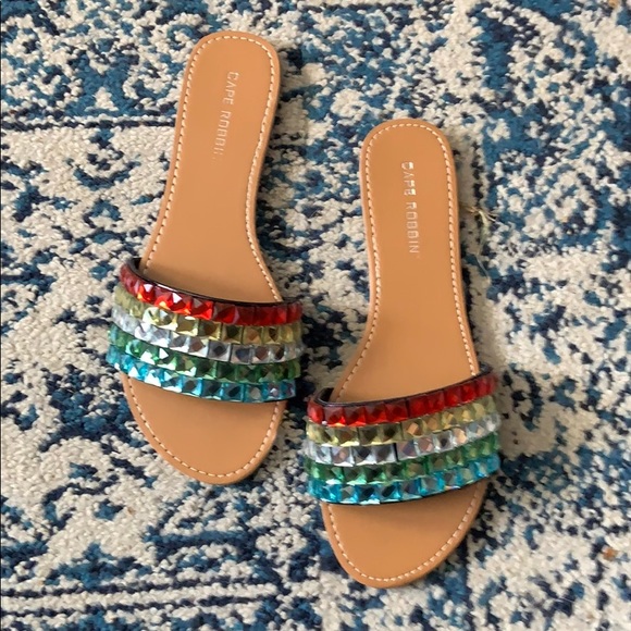 Cape Robbin | Shoes | Cape Robbin Crystal Cove Flat Sandal Slides ...